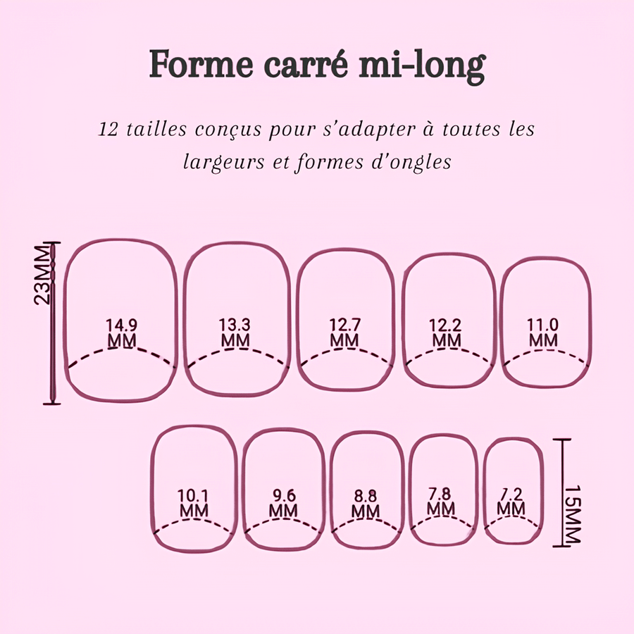 Faux ongles rouge pailleté – nailfinity